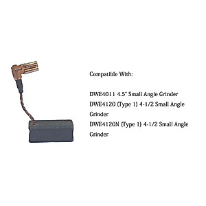 4 Pcs Carbon Motor Brush Compatible with DeWalt DWE4120 / DWE4011,Dewalt N097696 Grinder Motor Replacement Part