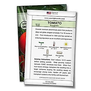 Sow Right Seeds - Marglobe Tomato Seed for Planting - Non-GMO Heirloom Packet with Instructions to Plant and Grow a Home Vegetable Garden