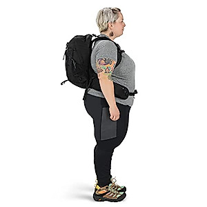 Osprey Tempest 20L Women's Hiking Backpack with Hipbelt, Stealth Black, WXS/S, Extended Fit