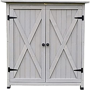 MUWIZ Outdoor Storage Shed, Storage Shed and Tool Shed Garden Rainproof Box, Table Waterproof Sunscreen Farm Tools Garden Balcony Storage Arrangement Cabinet