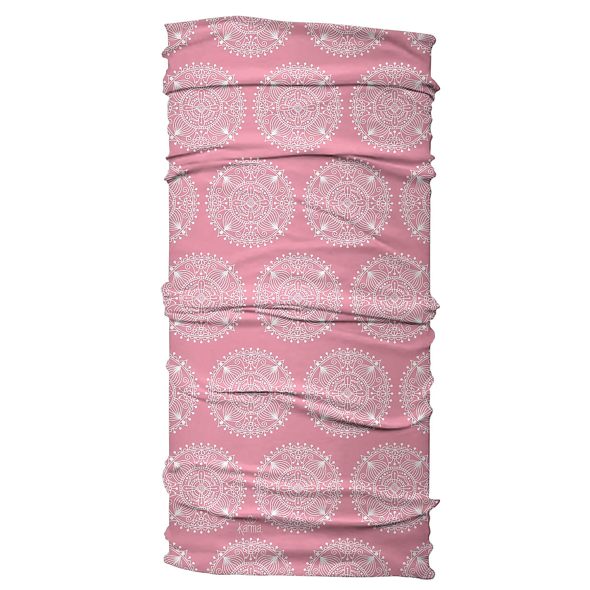 Karma Pink Medallion Headband for Women - Wide - Fabric Headband and Stretchy Hair Scarf - Pink