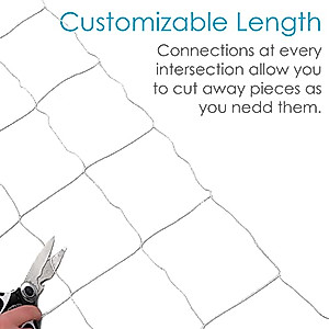 Trellis Netting, Plant Net, Mesh Scrog Roll, 5' x 350', 6x6 Inch Squares, Nylon, Trellising Nets, Outdoor Trelis Support, Trelles for Climbing Plants, Garden, Flower, Tomato, Vegetable | Houseables