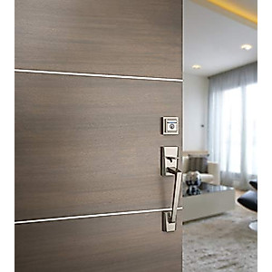 Kwikset 99250-206 Kevo Contemporary Touch-to-Open Bluetooth Smart Square Door Lock Deadbolt Featuring SmartKey Security, Satin Nickel