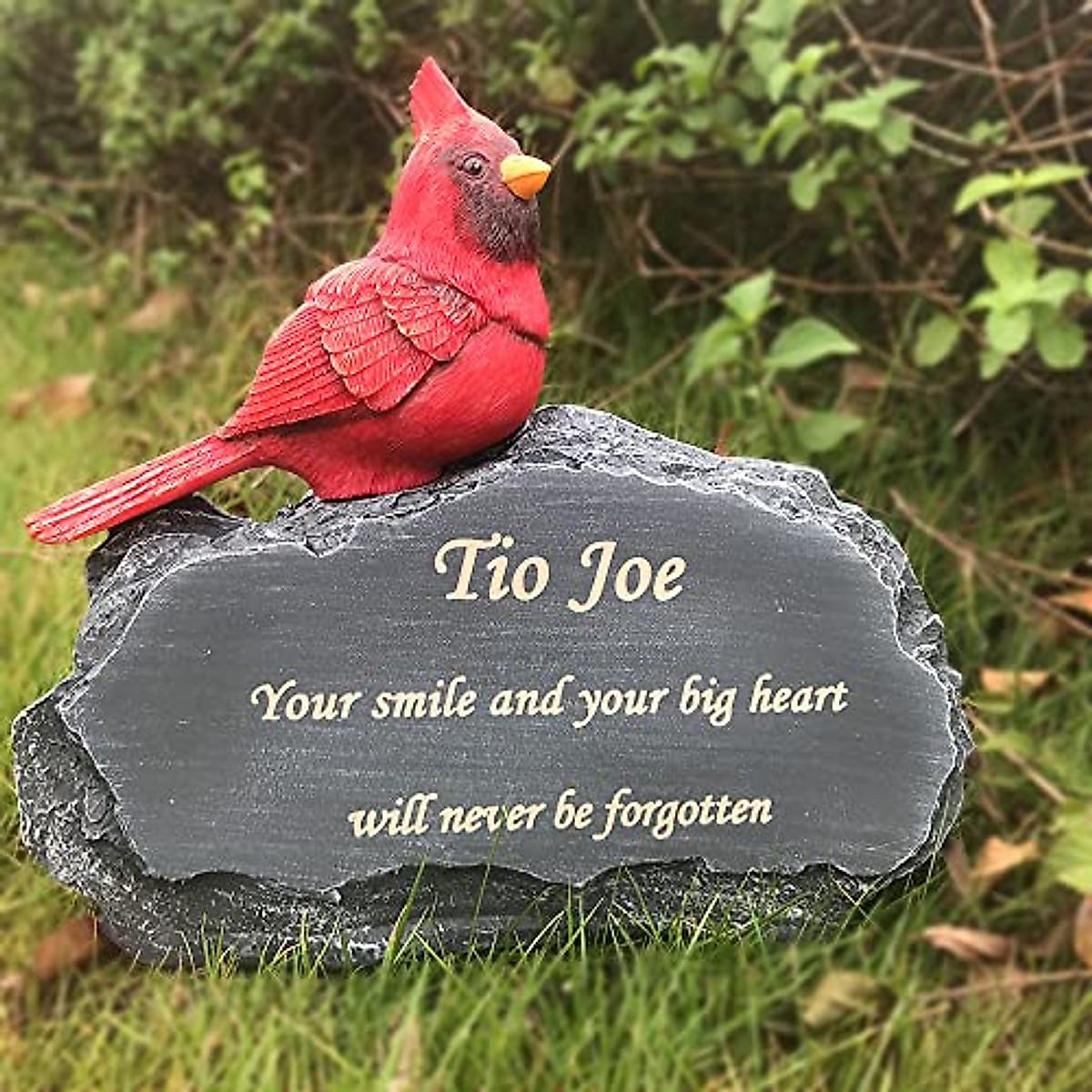 Claratut Personalized Memorial Garden Stone, Sympathy Gift for Pet, Lovers, Animals So On, Indoor/Outdoor Customized Memorial Rack, Decorative Stone, Engraving Any Message