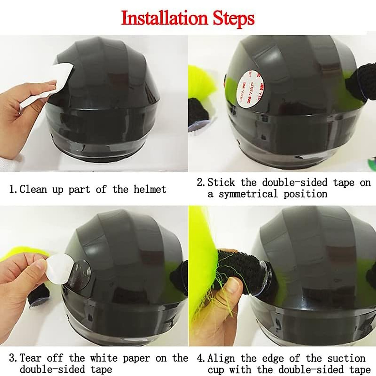 2 Psc Helmet Pigtail Motorcycle Helmet Ponytail Bicycle Helmet Braids Hair Tails for Any Helmets Decorations Cup Reusable (G)