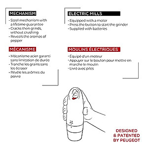 Peugeot Zest Pepper Mill, 7.09in, Black