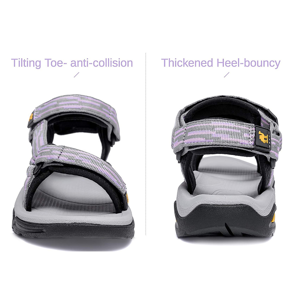 CAMEL CROWN Waterproof Hiking Sandals Women Arch Support Sport Sandals Comfortable Walking Water Sandals for Beach Travel Athletic