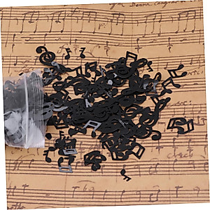 Ciieeo 1 Pack Music Theme Party Decoration White Stickers Music Notes Table Scatter Music Confetti Table Confetti Bridal Shower Glitter Confetti Sprinkles Birthday Christmas Ceiling Baby