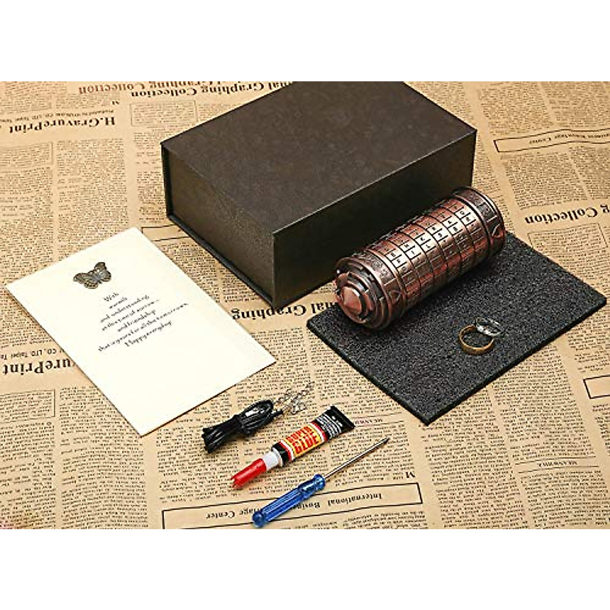 Da Vinci Code Valentine's Day Romantic Birthday Gift to Her?Antique Dark Bronze?