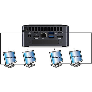 Intel NUC11 NUC11TNHi7 Mini PC, Quad-Core i7-1185G7, Up to 4.7 GHz Turbo, 32GB RAM, 1TB NVMe SSD, WiFi 6, BT 5.1, 4X4K Monitor Capable (32GB RAM + 1TB Top-Tier NVMe)