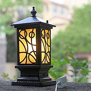 SPNEC Solar Lights, Column Headlights Outdoor Garden Lights Home Waterproof European Style