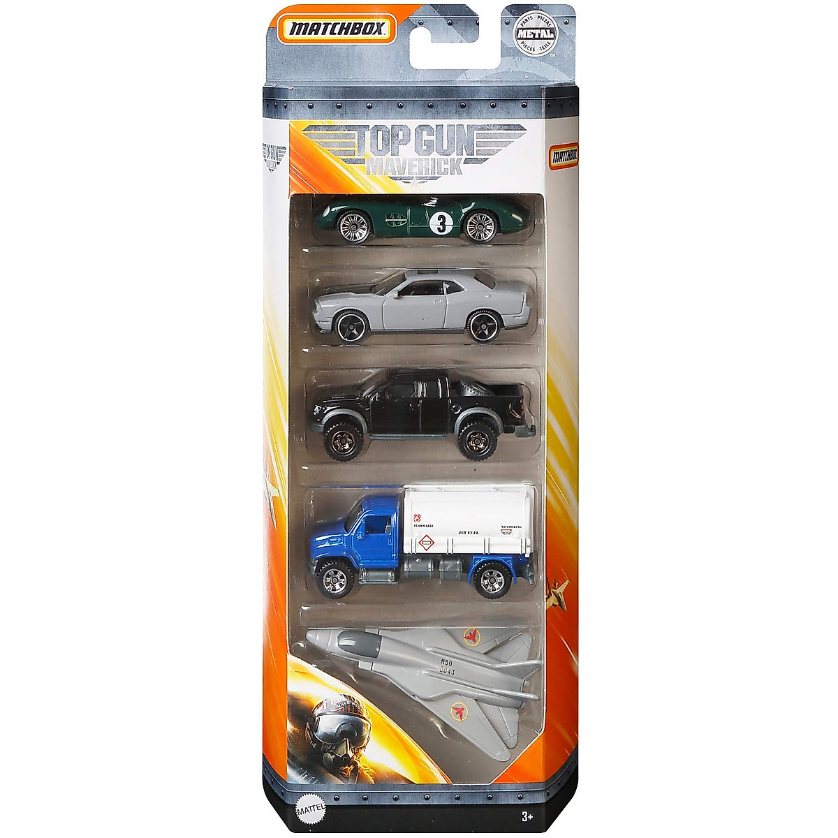 Matchbox Top Gun: Maverick 5-Pack of Vehicles & Planes for Kids 3 Years Old & Up, Authentic Design for Collectors