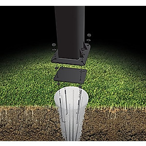 Silverback 60" In-Ground Basketball System with Adjustable-Height Tempered Glass Backboard and Pro-Style Breakaway Rim