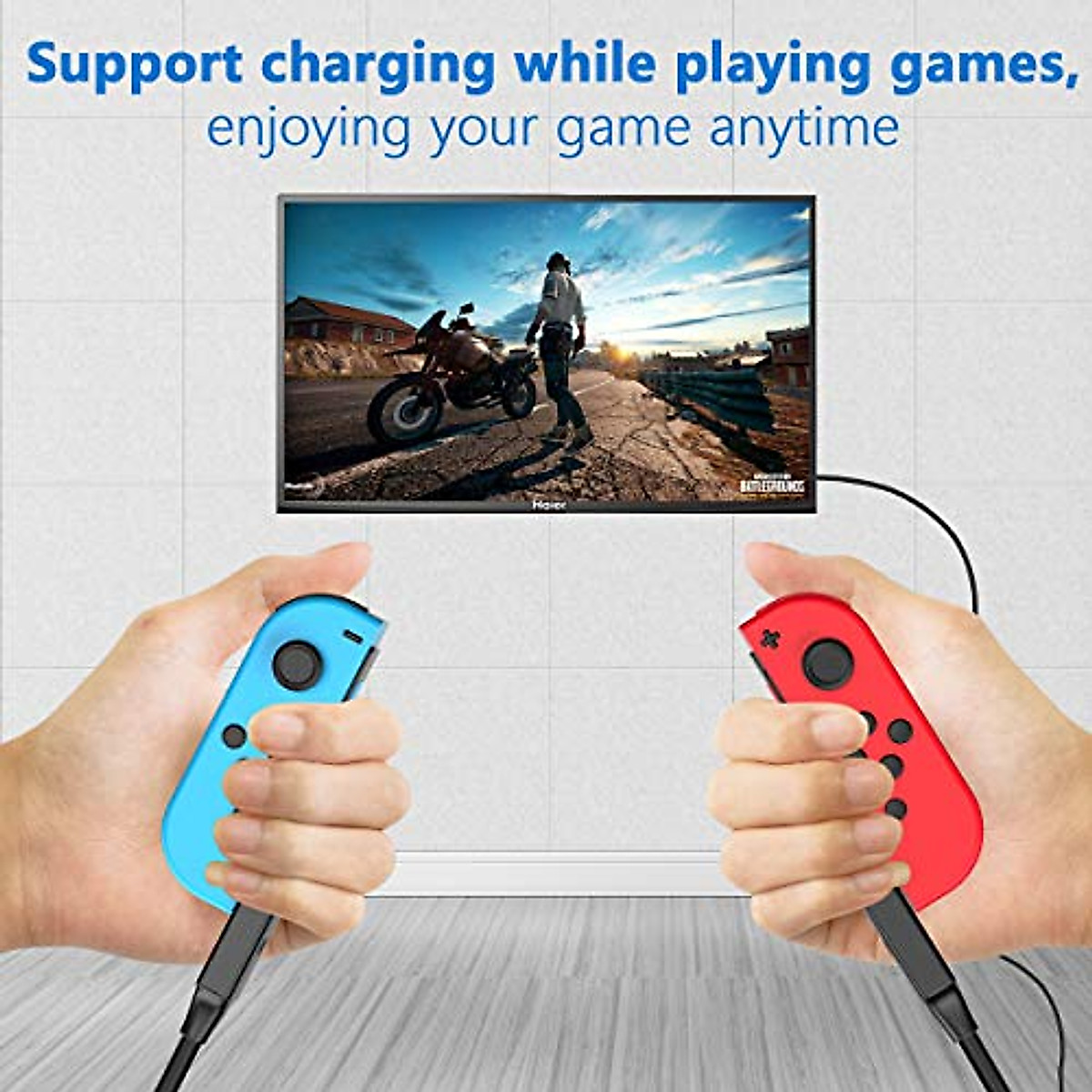 Charging Cable for Nintendo Switch/Switch Lite/Switch OLED, 3 in 1 6FT Nylon Braided USB C Charging Cord, Compatible with Mobile Samsung, Galaxy S9, S9 Plus, S8, HTC 10, LG