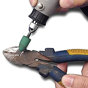 Luo ke 100 Pcs Rubber Polishing Bits, 1/8 Inch Shank Abrasive Polishing Kits for Dremel Rotary Tool