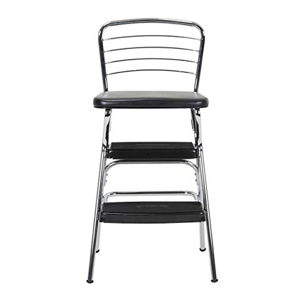 COSCO 11140CBB1E Stylaire Chair and Step Stool, Black