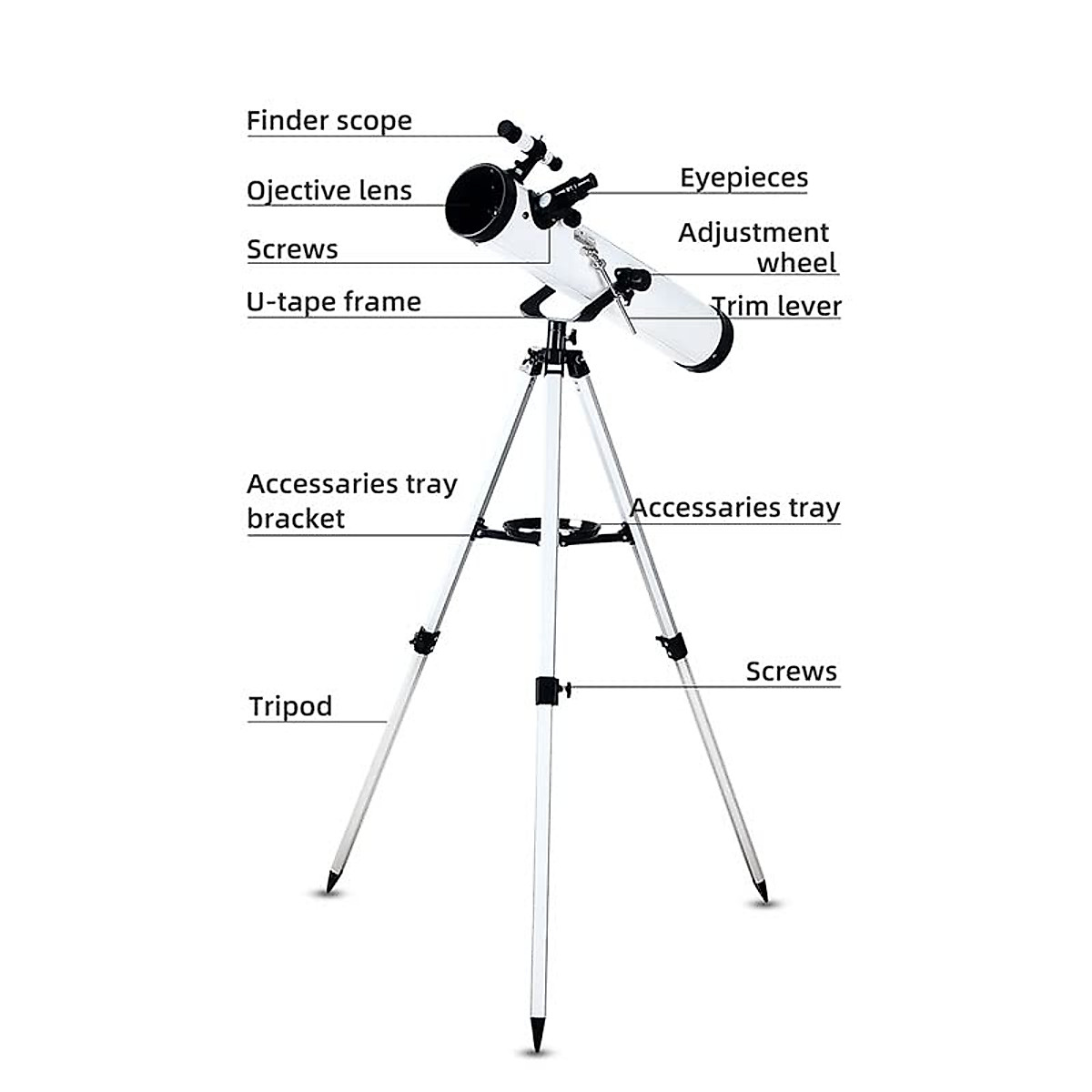 BXGTECH Telescope 76 mm Astronomical Telescopes with Tripod Phone Adapter Portable Refractor Telescope for Kids Child Adults Beginners