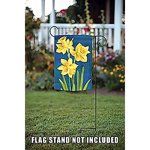 Toland Home Garden 1112545 Daffodils On Blue Spring Flag 12x18 Inch Double Sided Spring Garden Flag for Outdoor House Flower Flag Yard Decoration