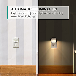 eufy by Anker, Lumi Plug-in Night Light, Warm White LED, Dusk-to-Dawn Sensor, Bedroom, Bathroom, Kitchen, Hallway, Stairs, Energy Efficient, Compact, Light 4-Pack