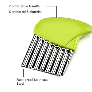 Crinkle Cutter Stainless Steel Potato Carrot Chip Vegetable Crinkle Wavy Chopper Cutter French Fry Slicer