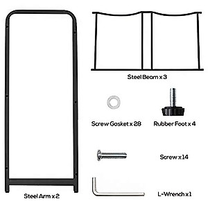 Water Bottle Storage Rack, 3-Tier Reinforced Carbon Steel Water Jug Holder for 6 Bottles of 5-Gallon Water Cooler Bottles Organizer for Office, Family, Garages, Restaurant, and Gym. Black
