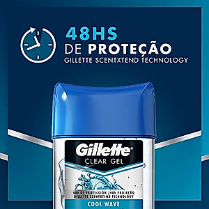 Gillette Anti-Perspirant Deodorant Clear Gel, Cool Wave, 3.8 Ounce