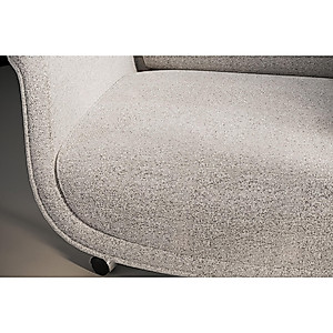 Realspace® Modern Comfort Pizana Bouclé Fabric High-Back Executive Office Chair, Light Sand/Brushed Nickel, BIFMA Compliant
