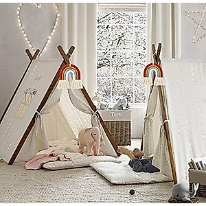 Rainbow Wall Hanging,Rainbow Wall Art,Handmade Macrame Rainbow Wall Decor for Nursery Kids Room Home Decor