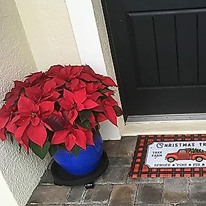 2 Pack of 11 Inch Heavy Duty Plant Caddy with Wheels,Rolling Plant Stand Pot Trolley,Wheeled Planter Saucer Tray,Potted Flower Mover Dolly with Casters Round Coaster for Indoor Outdoor