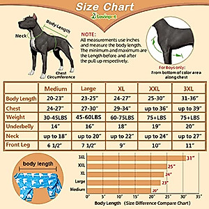 LovinPet Big Dog Winter Pajamas, Dog PJ's with Polar Bear and Snowflake Print, Dog Onesie with Zipper Design for Medium & Large Dogs, Post Surgery Comfy Breatheable PJ's,Blue White L