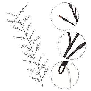 H-Wniniai Vines for Bedroom Birch Fall Garland, 6FT 18 Branches 144LED, 8 Modes Artificial Plants Lighted Willow Vine with Remote Control, Wall Decor for Room Decor, Wall Lights