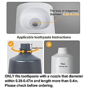 iHave Toothbrush Holder Wall Mounted with Toothpaste Dispenser - Easy to Install, Sturdy, and Stylish Bathroom Decor & Bathroom Accessories
