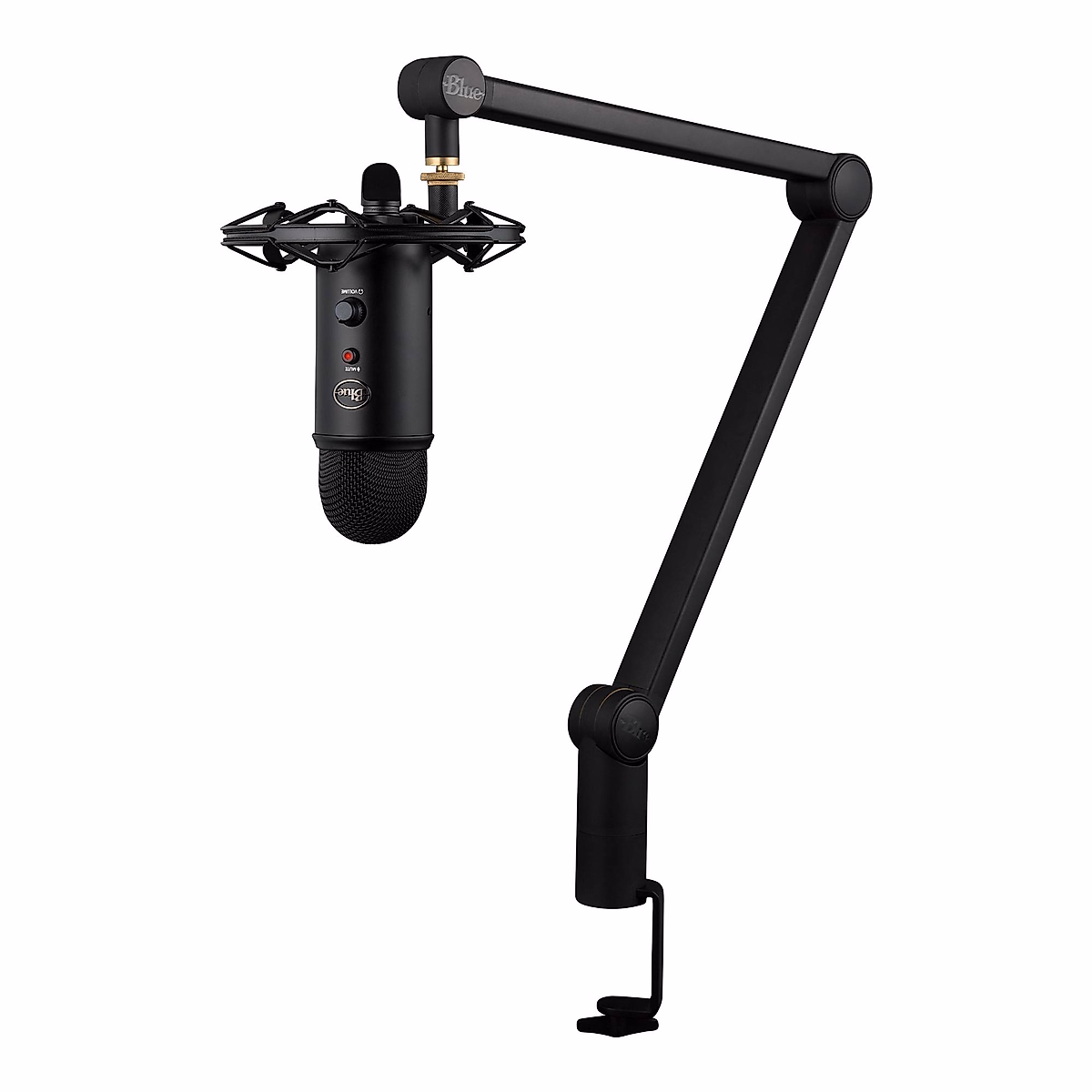 Blue Yeticaster Professional Broadcast Bundle with Yeti USB Microphone, Radius III Shockmount and Compass Boom Arm (Renewed)