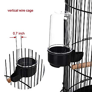 QBLEEV Bird Feeder Cups for Cage, Bird Water Bottles Parrots Food Dish, No-Mess Cockatiel Food Bowls, Seed Food Container for Small Birds Lovebirds Canaries Finches -2 Pack(Bird Cage Not Include)