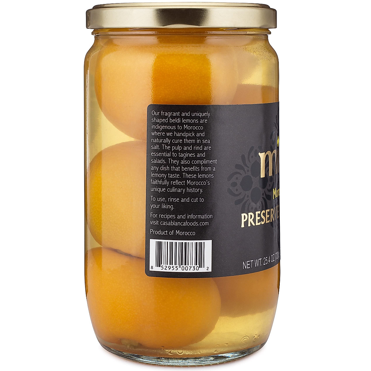 Mina Preserved Lemons, Authentic Moroccan Gourmet Preserved Beldi Lemons, 25.4 Ounce