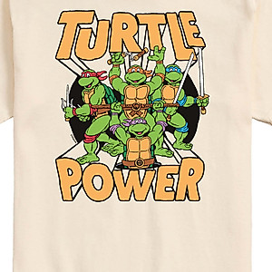 HYBRID APPAREL - Teenage Mutant Ninja Turtles - Turtle Power - Men's Short Sleeve Graphic T-Shirt - Size X-Large Cream