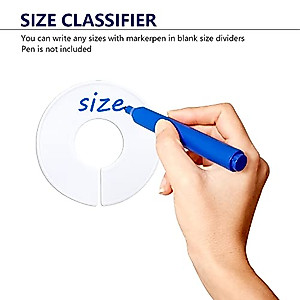 30 Pieces Clothing Rack Size Dividers, Round Hangers Closet Dividers, Closet Rack Dividers Hangers, Round Hangers Dividers for Home Closet