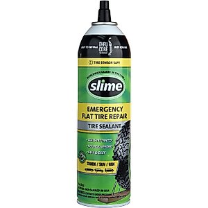Slime 60187 Flat Tire Puncture Repair Sealant, Emergency Repair for Highway Vehicles, Suitable for Cars/Trailers, Non-Toxic, eco-Friendly, 18oz