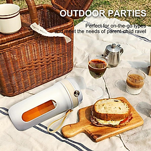 Portable Blender Personal Juicer, 16 Oz Personal Size Blender for Shakes and Smoothies with 10 Blades, USB Rechargeable Mini Small Smoothie Blender Bottles for Home, Travel, Picnic, Office, Gym