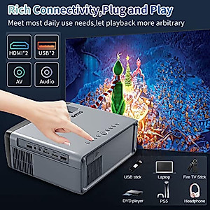 EUG X760+ Outdoor Projector 4K Support, Movie Projector with 5G WiFi Bluetooth,Smart Portable 1080P Native with 7000+Apps,HiFi Speaker, Home Video Proyector for Home Theater, HDMI/Phone/Laptop/iPhone