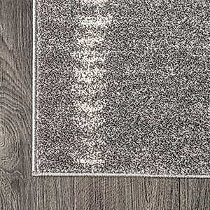 JONATHAN Y MOH203C-8 Zaina Moroccan Beni Souk Indoor Farmhouse Area-Rug Bohemian Minimalistic Geometric Easy-Cleaning Bedroom Kitchen Living Room Non Shedding, 8 X 10, Gray,Cream