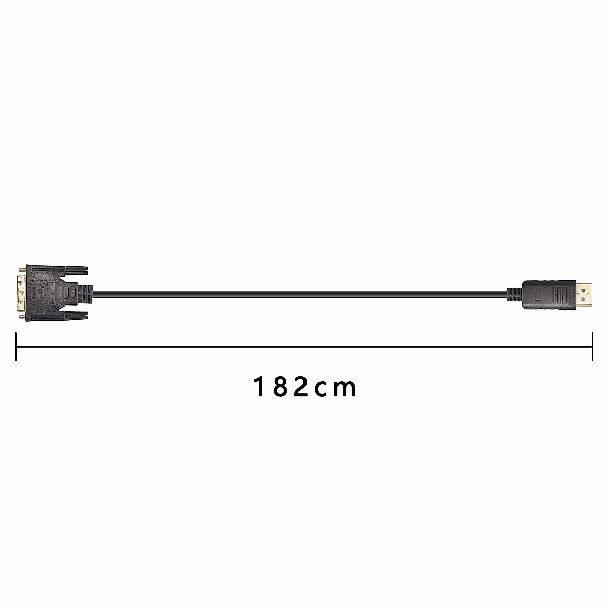 XMSJSIY Displayport to DVI Adapter Cable,High Speed DP Cord to DVI 24+1 1080P Full HD,Gold Plated DP Male to DVI-D Male for PC, Laptop, HDTV, Projector, Monitor and More (6Ft, Black)