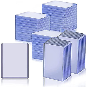 50 Pcs Card Sleeves Hard Plastic Card Sleeves 3 x 4 Inch Baseball Cards Protective Card Holder for Sports Cards Game Card Trading Card Sports Card