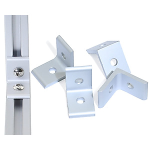 10Sets 1010 Series Aluminum Extrusion Corner Bracket Connectors,10pcs 1010 Aluminum Profile L Shaped Corner Brackets,with 20pcs Sliding T Nuts and Screws for 1010 Aluminum Extrusion Profile Hardware