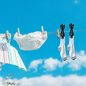 VOSAREA Beach Towel Clips 4pcs Black Cat Shaped Jumbo Towel Clips Clothes Pins Blanket Holders for Chairs Cruise Patio Pool Accessories