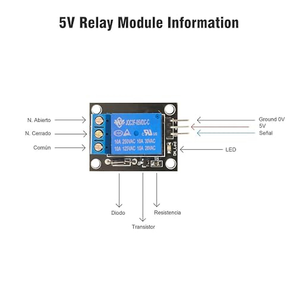 ARCELI 5PCS 5V One Channel Relay Module Board Shield 5v Relay Module for PIC AVR DSP ARM for Relay