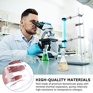 ULTECHNOVO Erlenmeyer Flask, Glass, 250 ml Narrow Mouth Conical Flasks with Ground Glass Stoppers, Graduated Borosilicate Glass Flask for School Lab Experiment