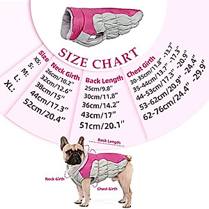 MKubwaa Polar Fleece Dog Jacket, Reflective Dog Cold Weather Coat Vest for Small Medium Dogs, Winter Waterproof Puppy Clothes with Fur Collars, Comfortable Thicken Pet Winter Apparel(Red-XL)