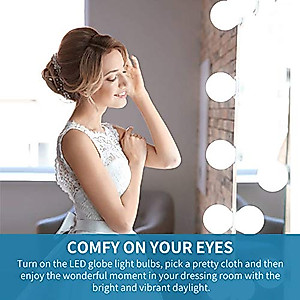 hansang Vanity Light Bulb 5000K Daylight 8 Pack G25 LED Globe Light Bulb for Bathroom Vanity Mirror Decorative,E26 Medium Base, 5W 60W Incandescent Equivalent,500LM,Non-dimmable