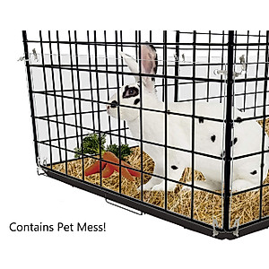 Pet Cage Liner 14" x 4.5" with Holes Zip Ties Urine Guard Pack of 8 Flexible Clear Sheet Rabbit Guinea Pig Side Lining Habitat Siding No Mess Protection Cage Edge Liners By Marketing Holders